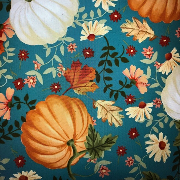 Orange Floral Fabric - Etsy