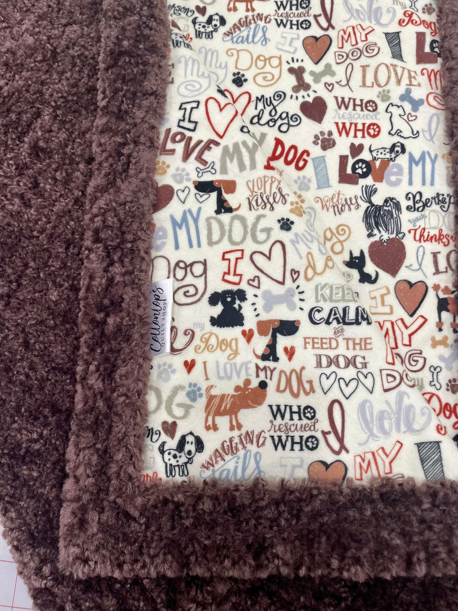 I Love My Dog Blanket, Minky Throw, Dog Lover, Dogs, Puppies, New Baby ...