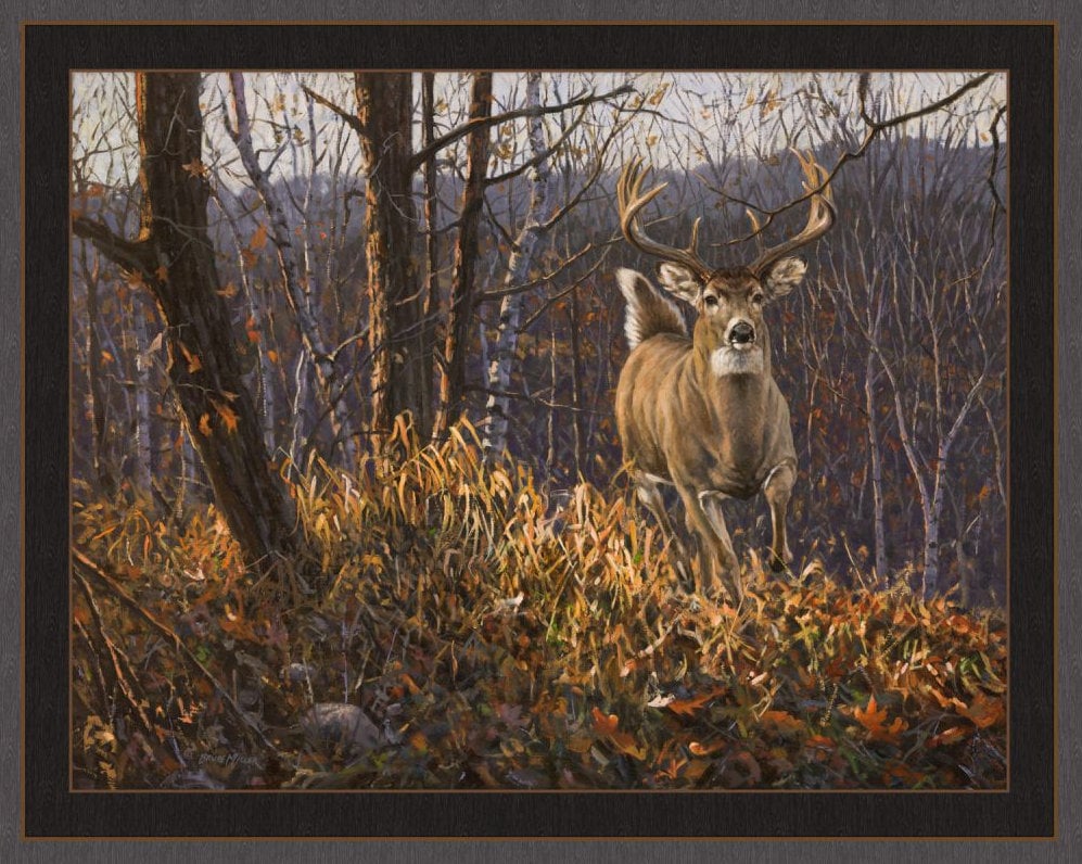Buck Fabric Quilt Panel, Cotton Fabric, Deer Antlers, Outdoors Hunting ...