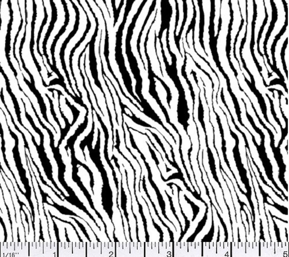 Zebra Print Cotton Fabric by the Yard, Animal Print Cotton Quilting ...
