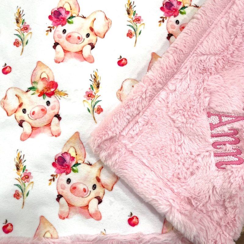 Girl and Pig - Etsy