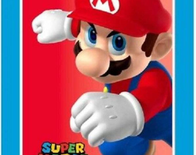 Super Mario Fabric, Cotton Panel, 35 X 44 Quilting , Video Games ...