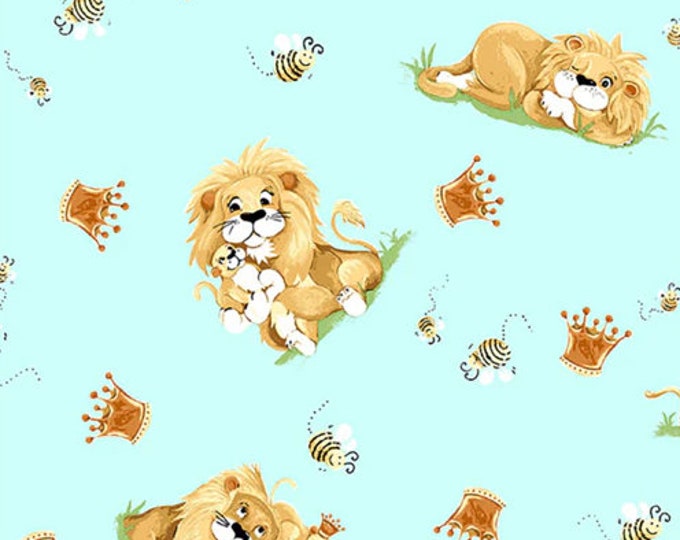Lion Fabric by the Yard, Cotton Quilting Fabric, Lion King, Kids, Fun ...