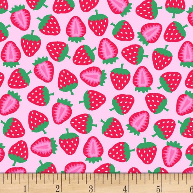 Strawberry Fabric - Etsy