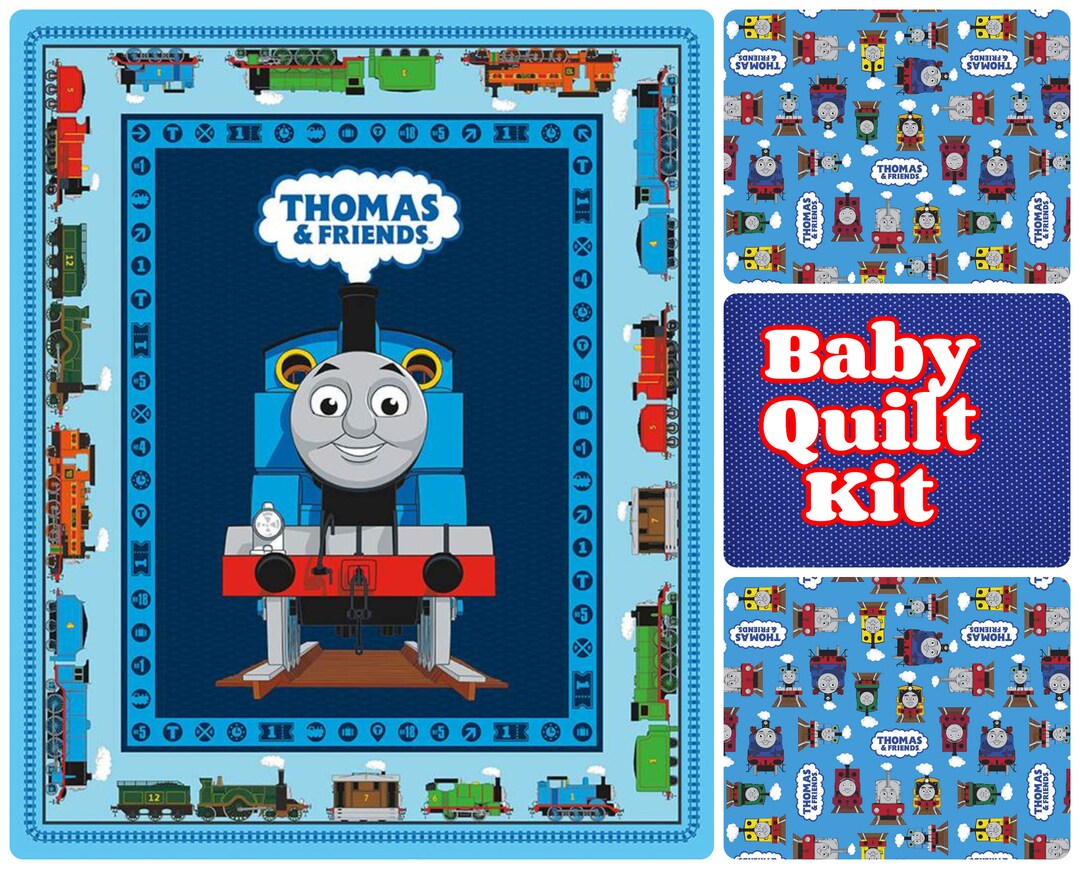 Thomas the Train Baby Quilt Kit, Thomas and Friends Fabric, Baby Boy ...