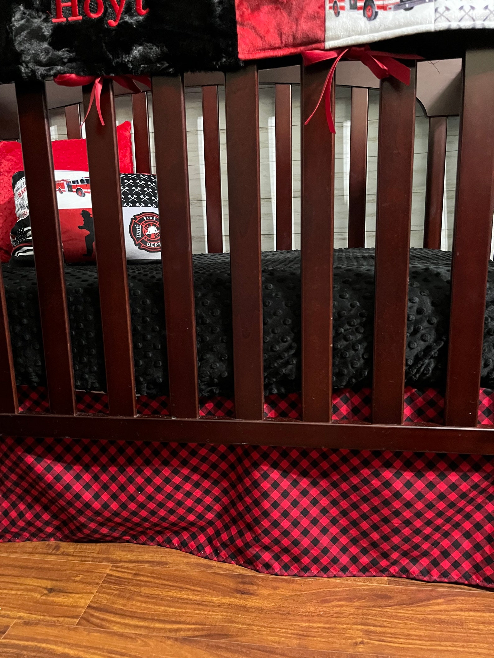 Firefighter Baby Crib Set Fireman Fire Truck Boy Bedding | Etsy