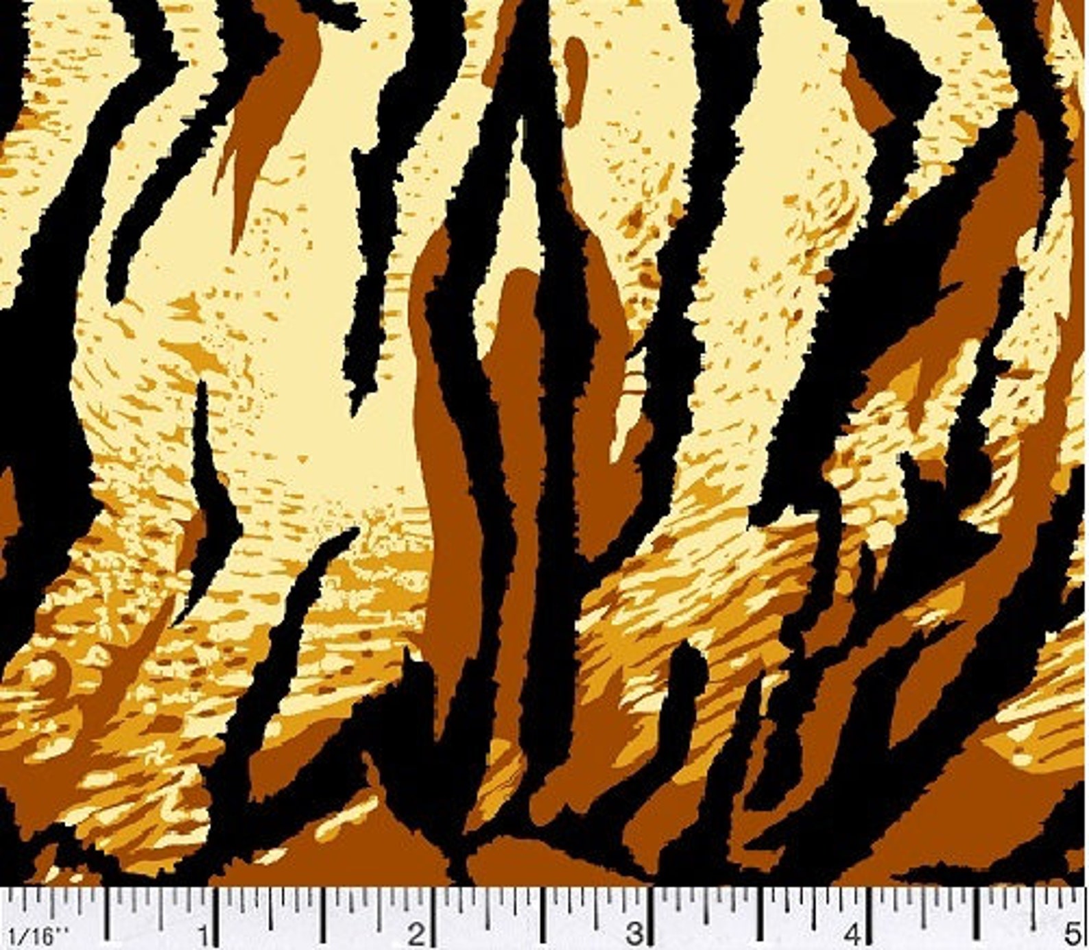 Tiger print cotton Fabric by the yard animal print cotton | Etsy