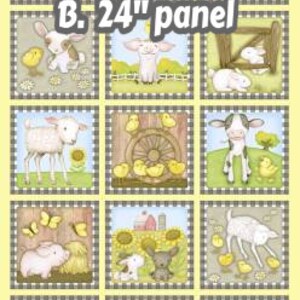 Baby Farm Animals, Cotton Fabric, Henry Glass, by Beth Logan, Farm ...