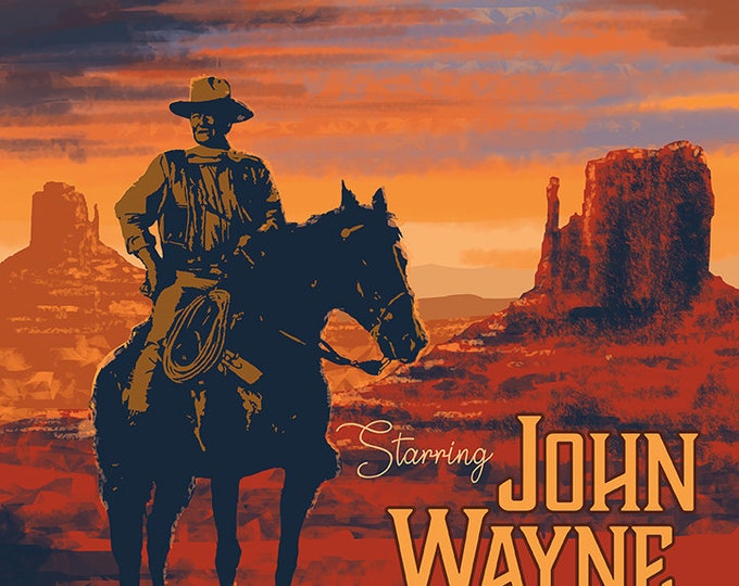 John Wayne Fabric Panel, Cowboy Quilting Cotton, Country Western, Wild ...