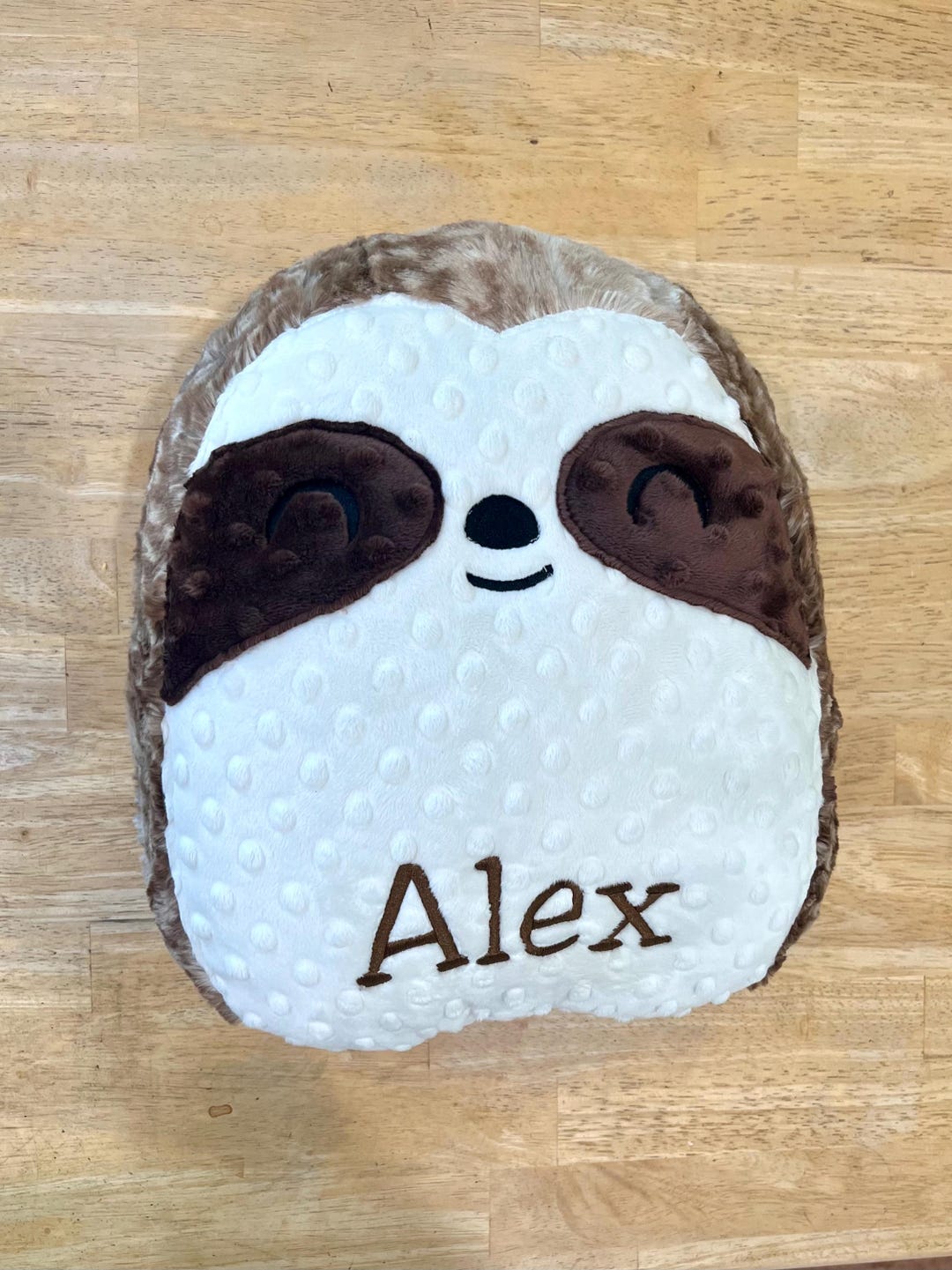 Personalized Sloth Pillow, Sloth Squishy, Stuffie, Soft Minky Plush ...