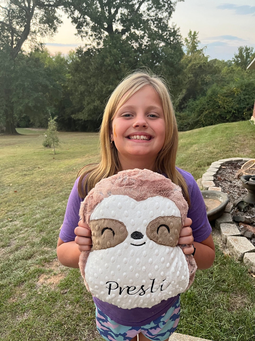 Personalized Sloth Pillow, Sloth Squishy, Stuffie, Soft Minky Plush ...