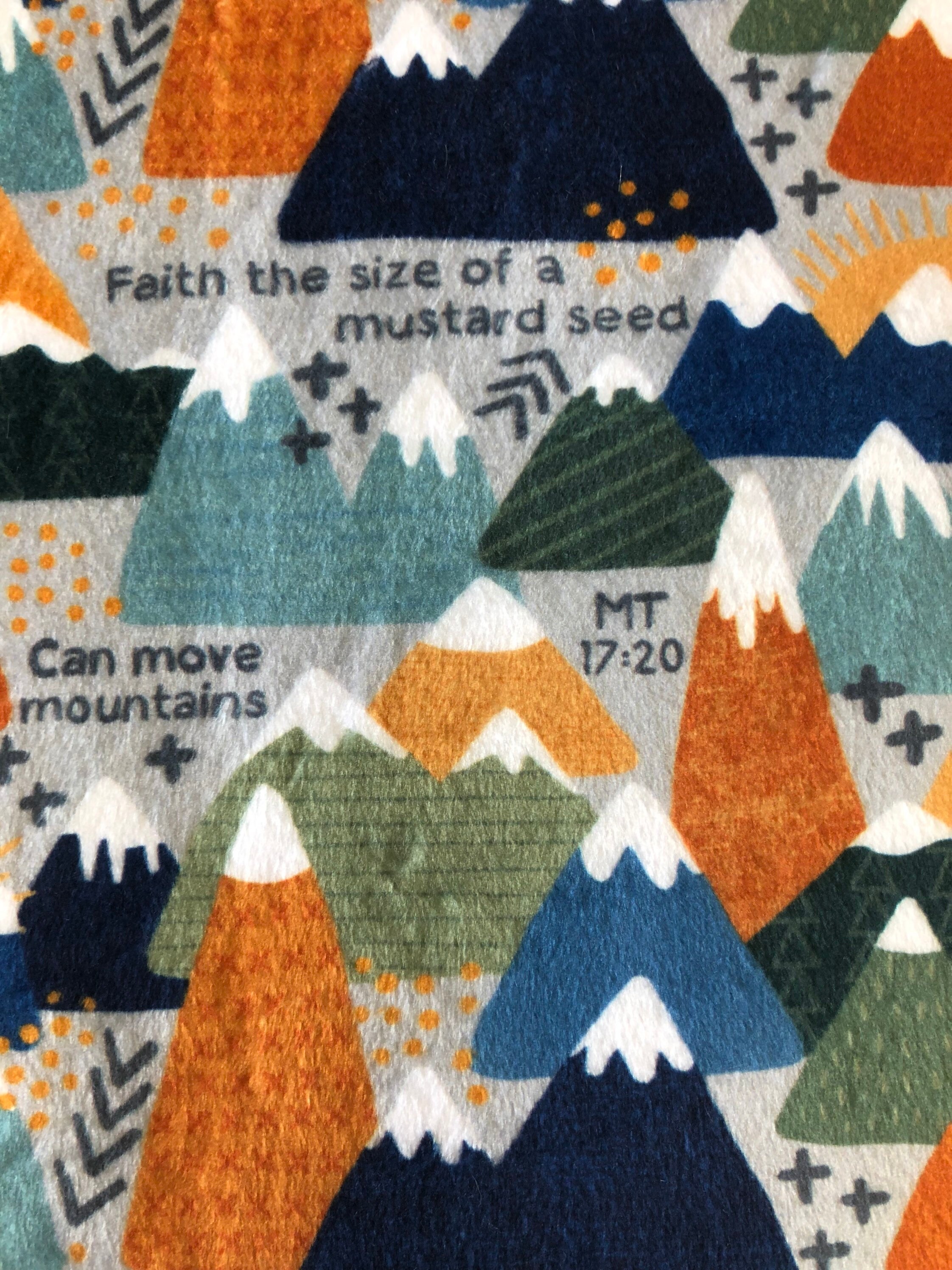 Scripture Baby Blanket Christian Faith Can Move Mountains - Etsy