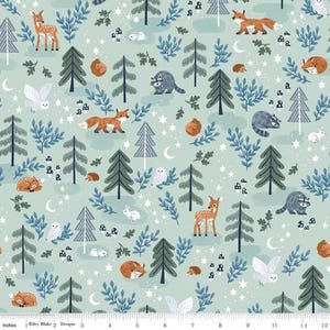 Twilight Creatures Baby Quilt Kit, Riley Blake, Woodland Animals, Deer ...