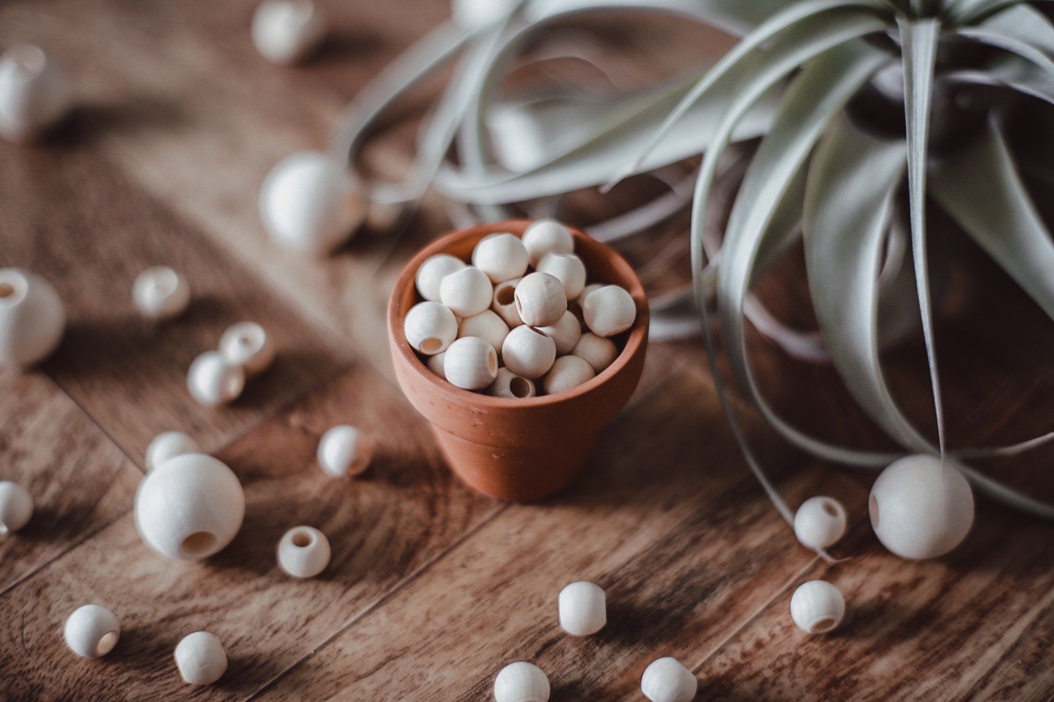 14mm Wooden Macrame beads / large hole beads / 14mm wood bead | Etsy