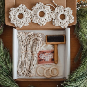 DIY Macrame Snowflake Kit Beginner Macrame Kit Christmas Macrame Kit - Etsy