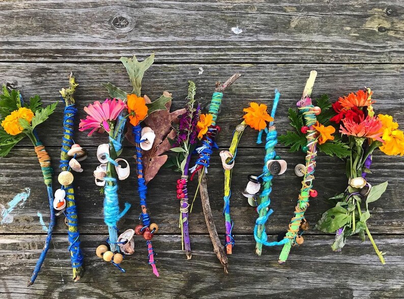 Yarn Wrapped Sticks Nature Fairy Wands Talking Sticks Kids Adult Nature ...