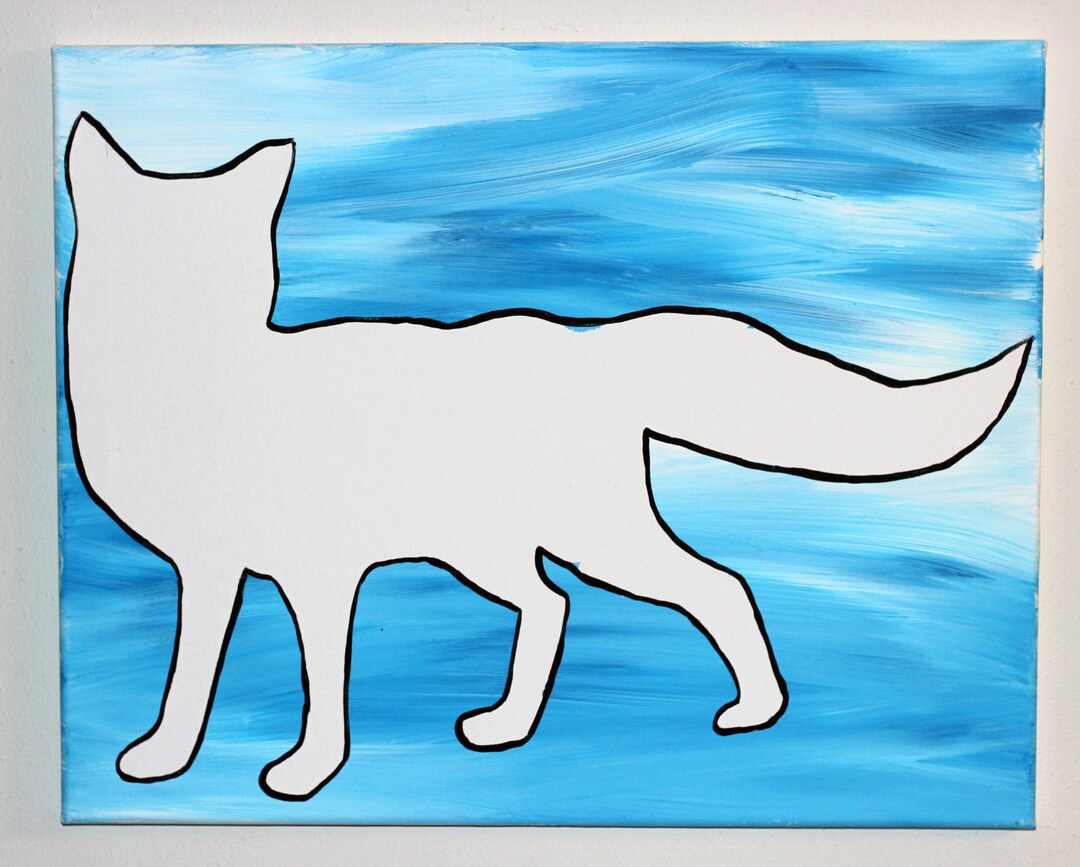 Fox Flow Painting- DIY Canvas Coloring Page! for Creative Painting ...