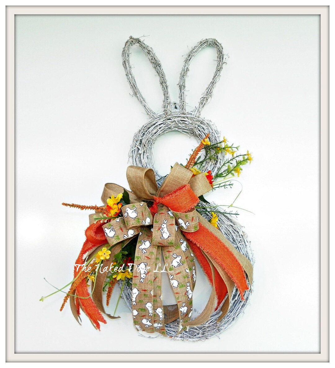 Bunny Grapevine Wreath - Bunny Wreath - Easter Wreath - Spring Wreath ...