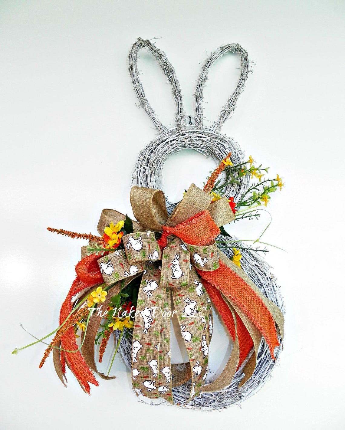 Bunny Grapevine Wreath Bunny Wreath Easter Wreath Spring - Etsy