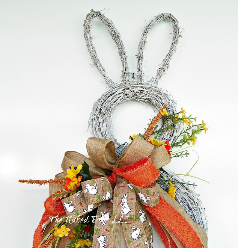 Bunny Grapevine Wreath Bunny Wreath Easter Wreath Spring - Etsy