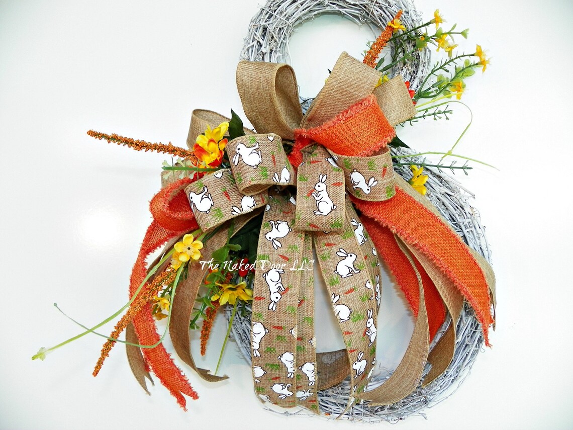 Bunny Grapevine Wreath Bunny Wreath Easter Wreath Spring - Etsy