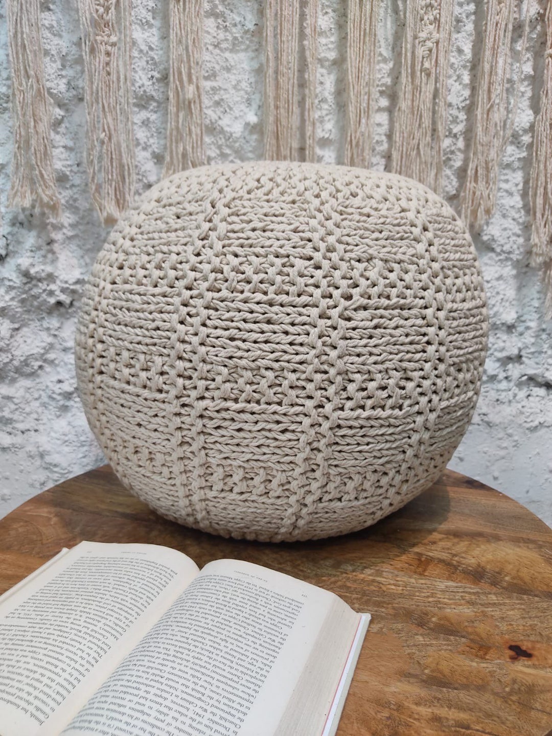 Handmade Crochet Sphere / Natural Cotton / Home & Decor Ornament / Boho ...