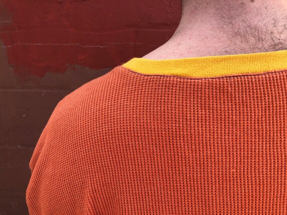 VINTAGE Ribbed Thermal / Retro Orange / Deadstock / … - Gem