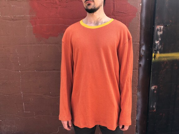 VINTAGE Ribbed Thermal / Retro Orange / Deadstock / … - Gem
