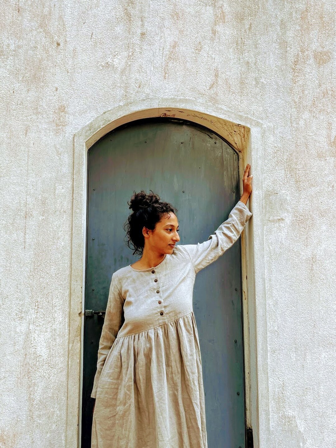 Handmade Linen Dress / Organic Linen / Maternity Wear / Slate / Chic ...