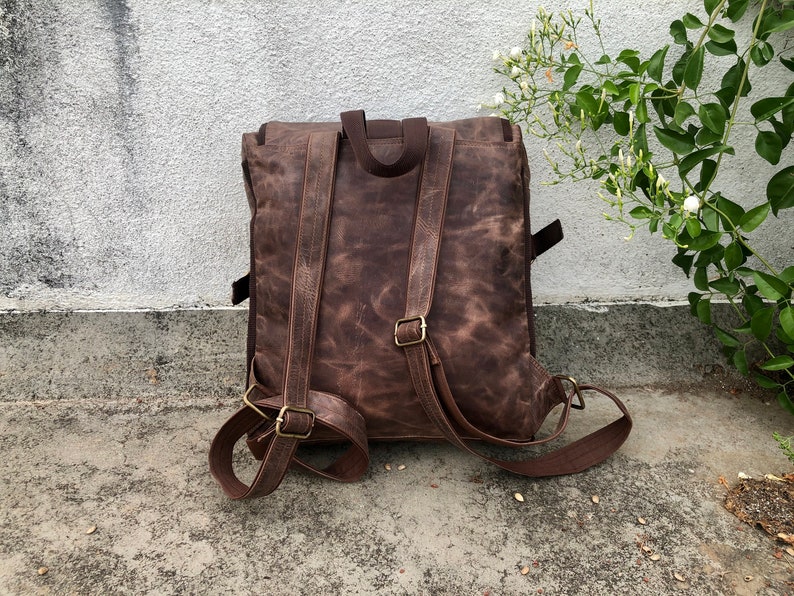 Handmade Leather Backpack / Indian Leather Satchel / Travel / College ...