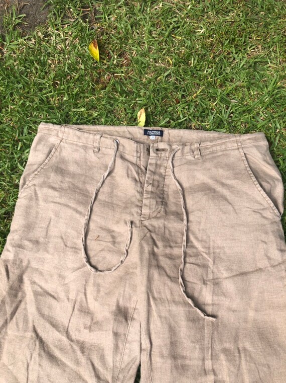 Handmade Linen Pants / Dark Beige Trousers / Boho Hip… - Gem