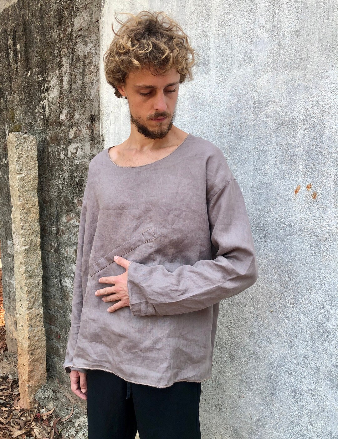 Handmade Flax Shirt / Organic Flax Linen / Custom Clothing / Boho ...