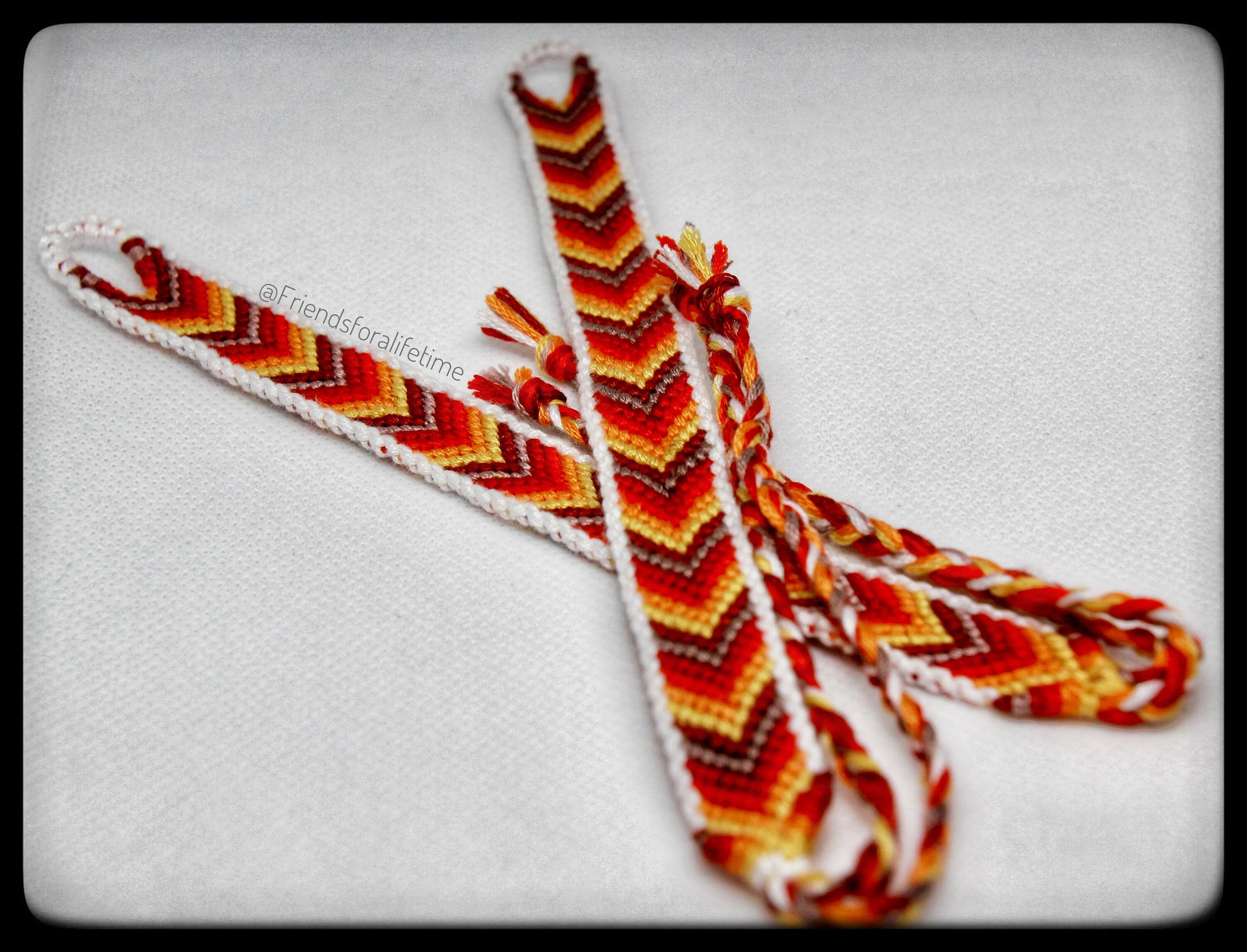 Fall Chevron Friendship Bracelets: Handmade Multicolored Striped Surfer ...