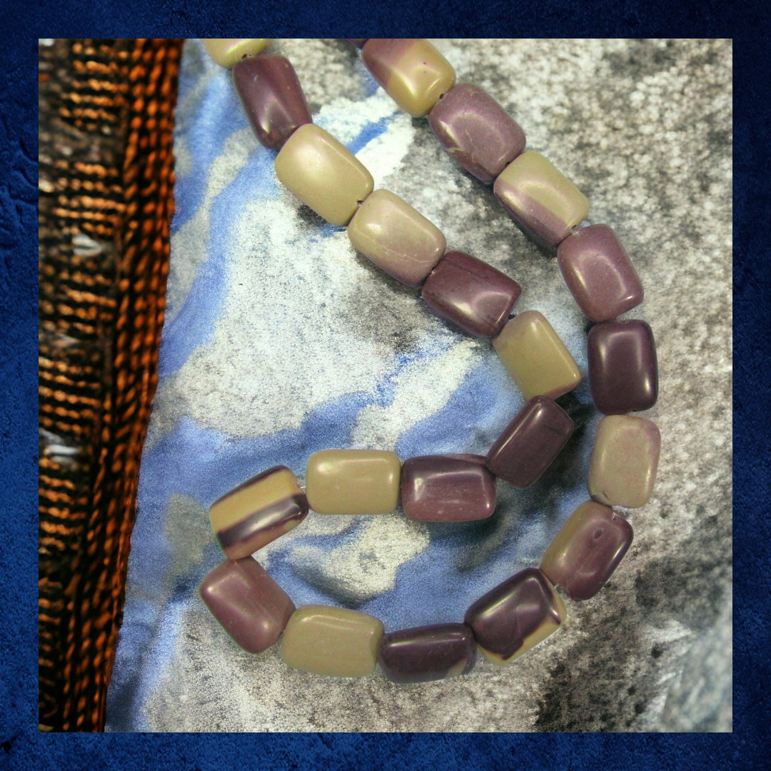 Purple Creek Stone - 12" Strand of 10x14mm Smooth Rectangle. Gorgeous ...
