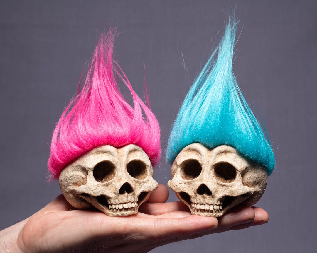 Troll Skull Handmade Resin Art - Etsy