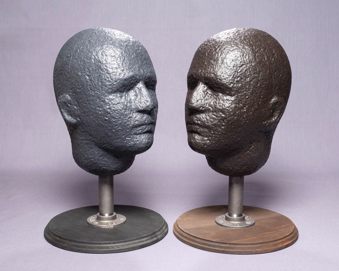 Deluxe Mask and Helmet Display Stand Heavy Duty Flexible Foam Head With ...