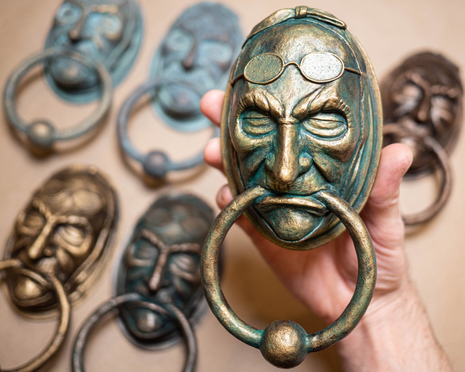 Jacob Marley Door Knocker Replica Faux Metal Finish A | Etsy