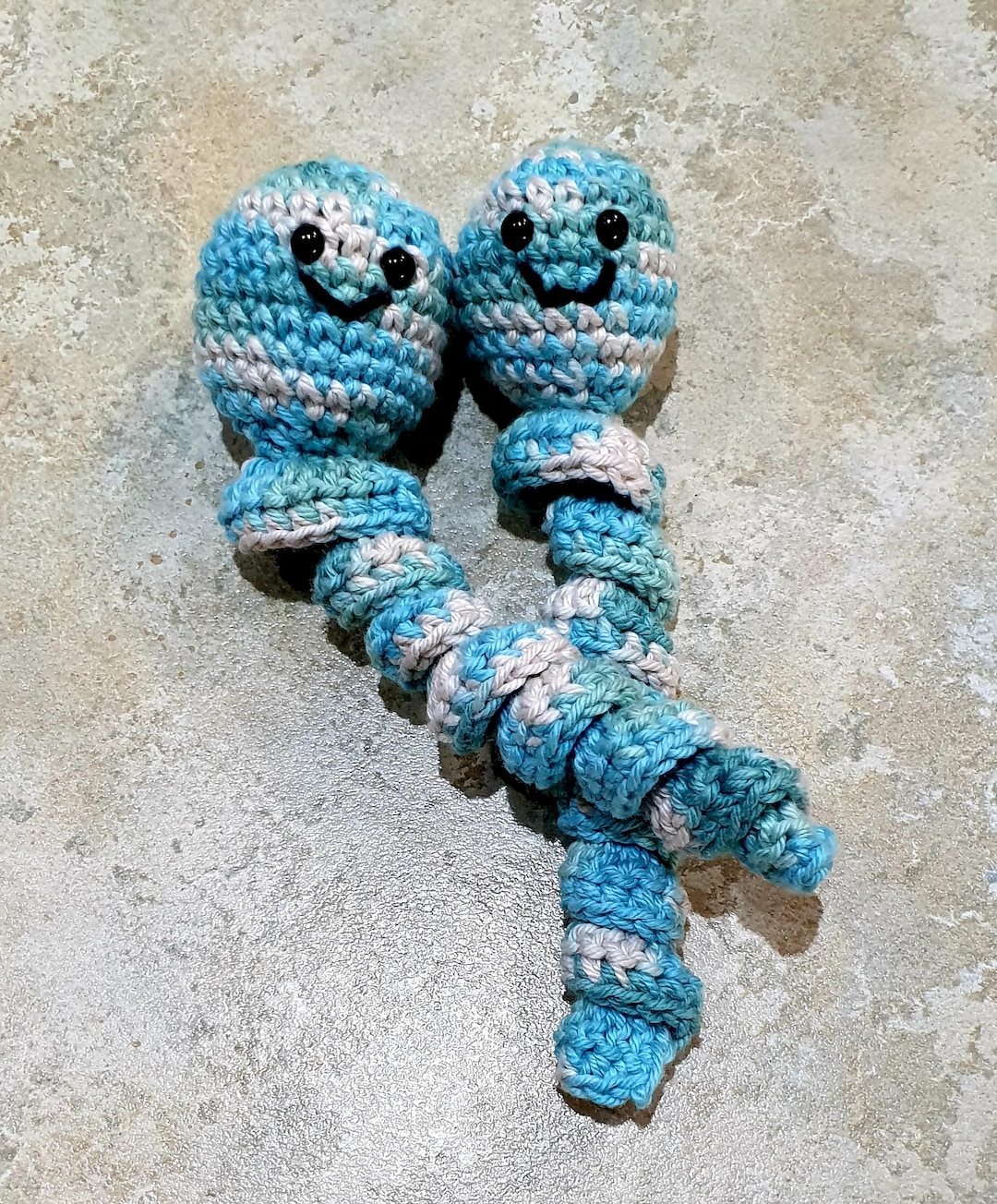 Hand Crochet Worry Worms – Pocket Fidget Toy (set of 2) - Etsy