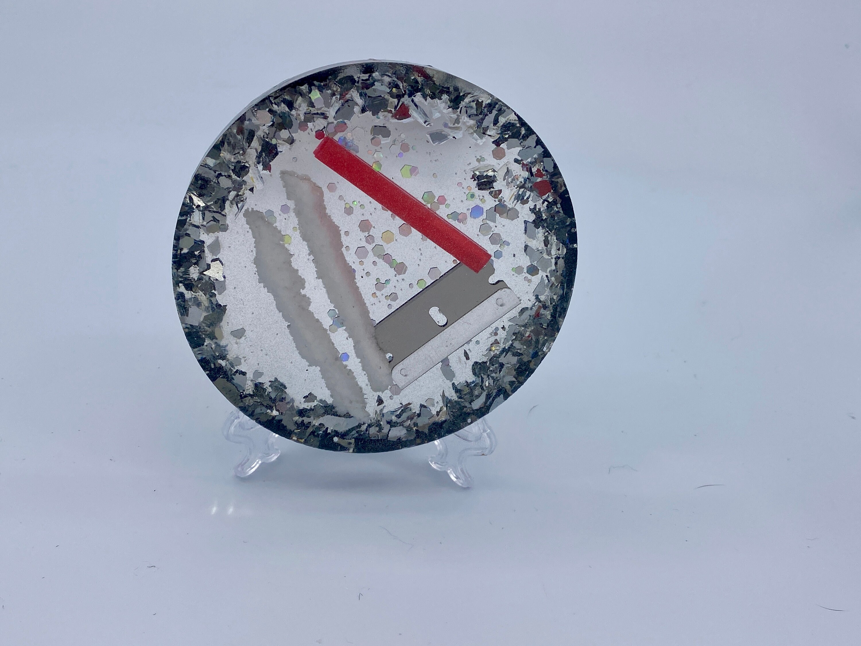 Cocaine Glitter Coasters Funny Paperweight Coffee Table Art ...