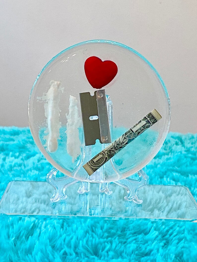 Transparent Cocaine Table Art Funny Drug Decor Weird Gifts - Etsy