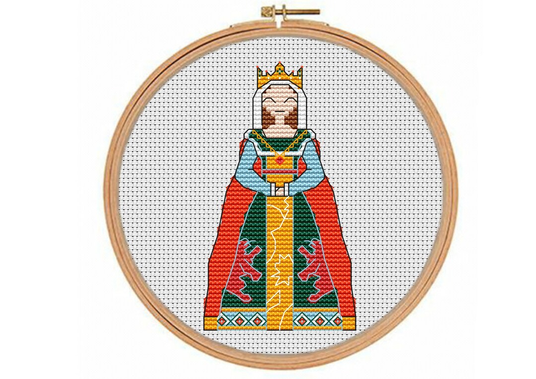 Queen Urraca Cross Stitch Pattern: Medieval History Embroidery (PDF ...