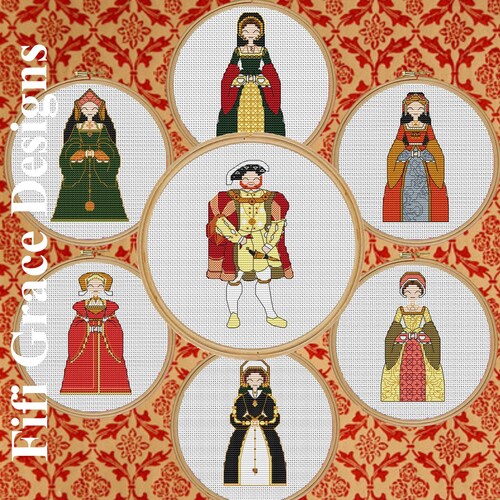 The Six Wives of Henry VIII Cross Stitch Pattern - Etsy