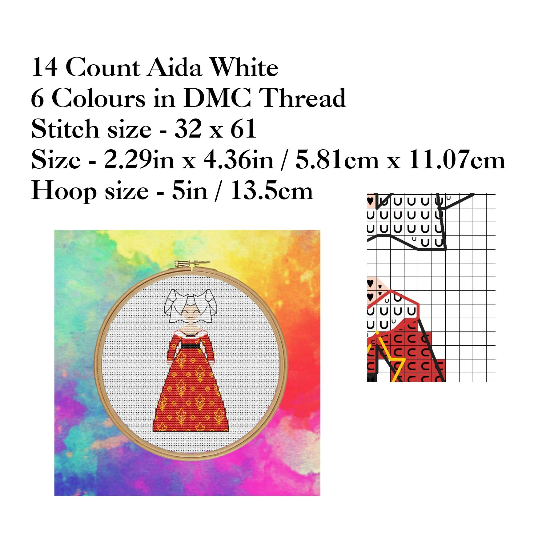 Medieval Costume Cross Stitch Pattern | Etsy