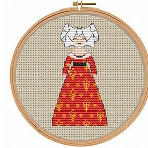 Medieval Costume Cross Stitch Pattern: Embroidery Designs (digital ...
