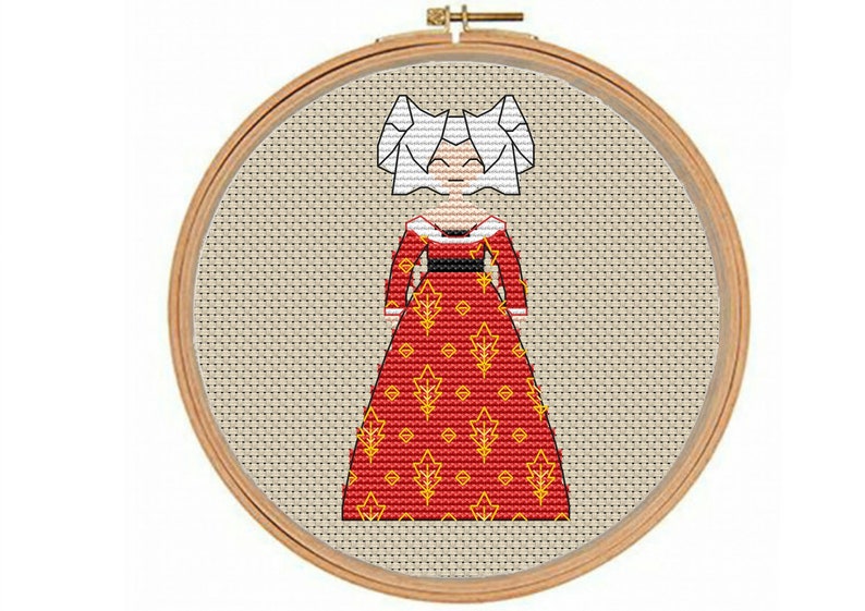Medieval Costume Cross Stitch Pattern: Embroidery Designs (digital ...