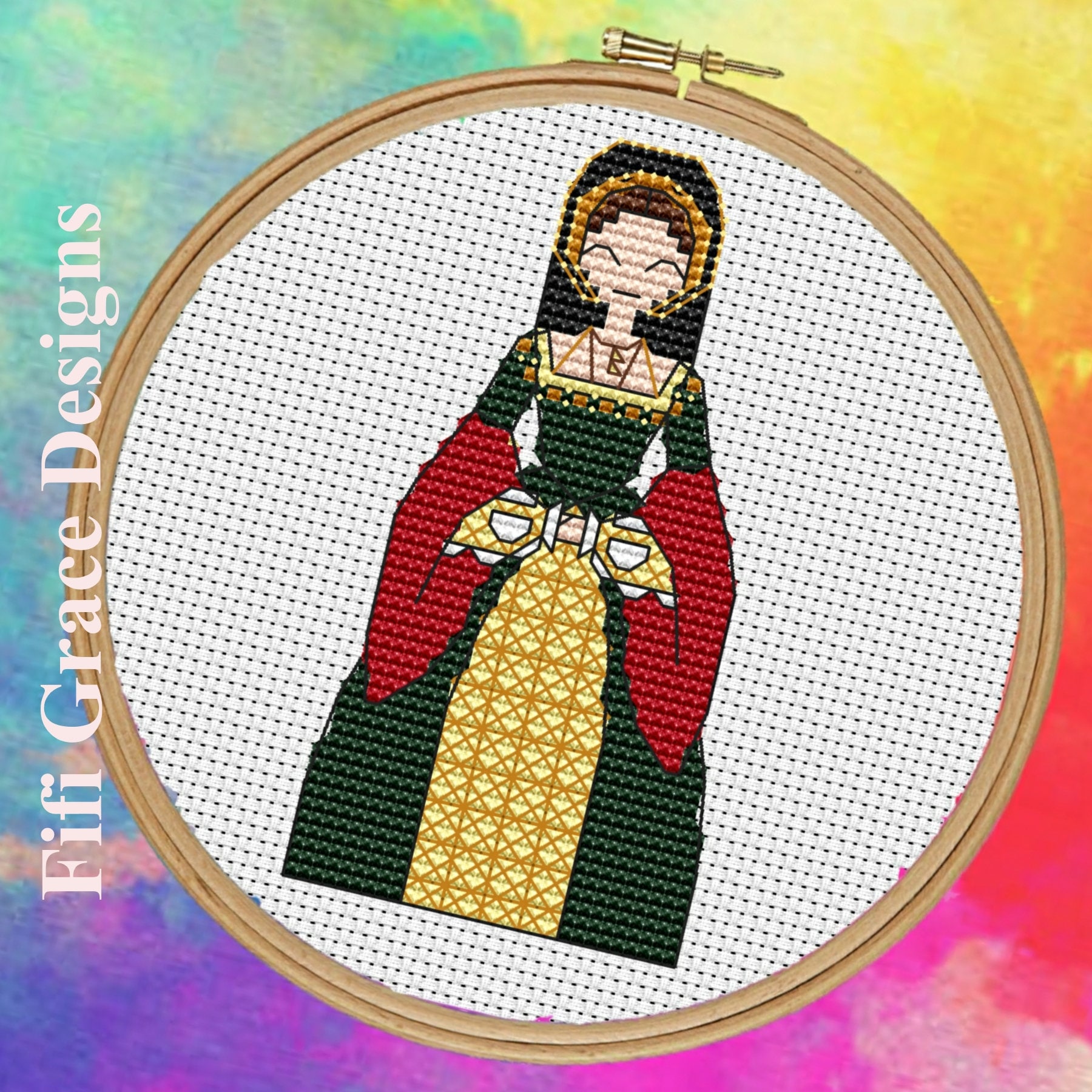 Anne Boleyn Cross Stitch Pattern Tudor Henry VIII Tudor - Etsy