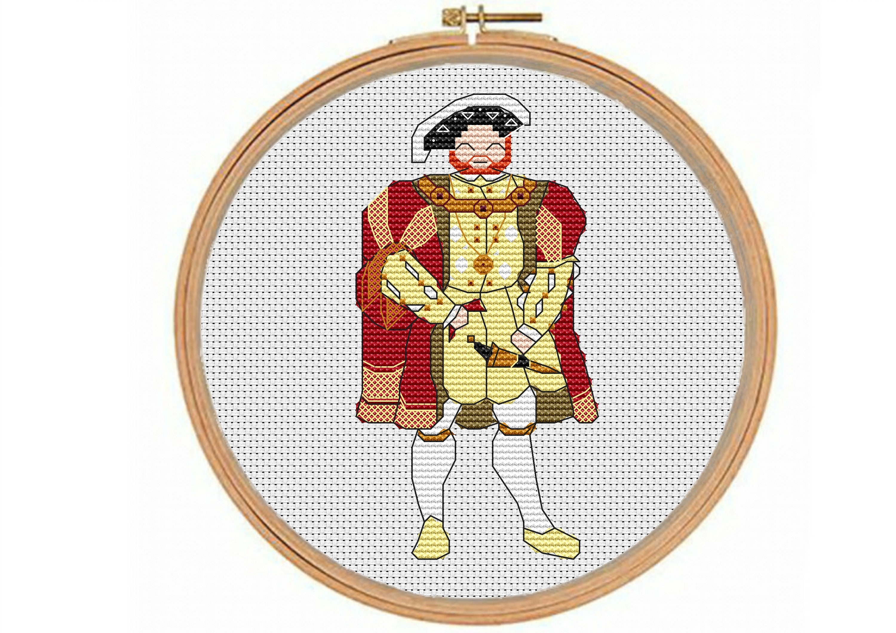 King Henry VIII Cross Stitch Pattern: Tudor Royalty Embroidery (PDF ...