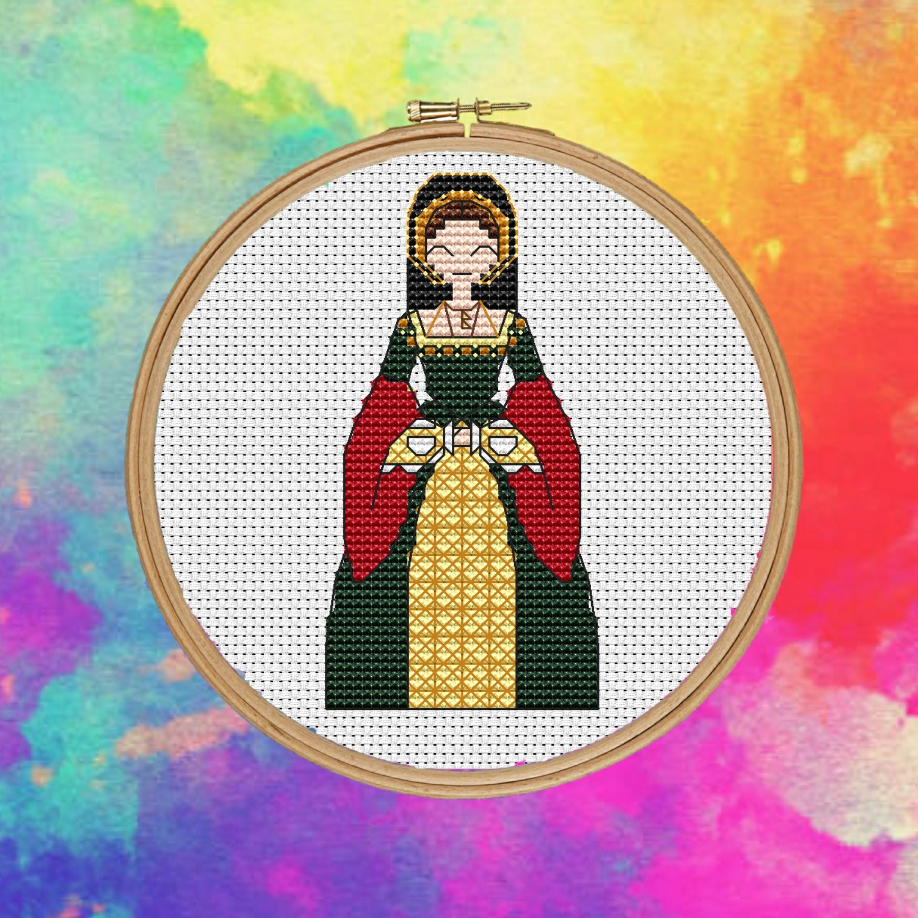 Anne Boleyn Cross Stitch Pattern Tudor Henry VIII Tudor - Etsy