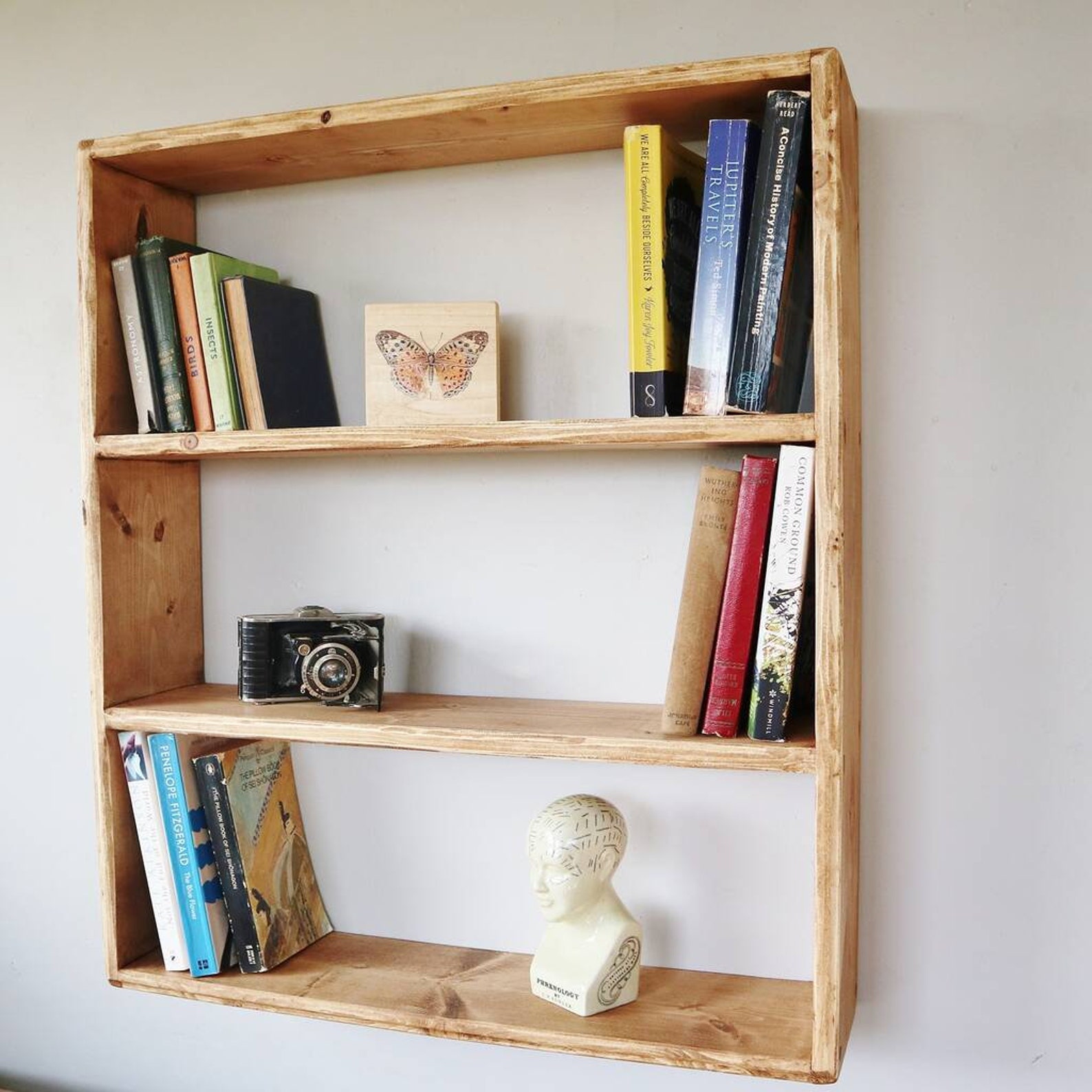 Handmade Wall Mounted Bookcase - Etsy UK