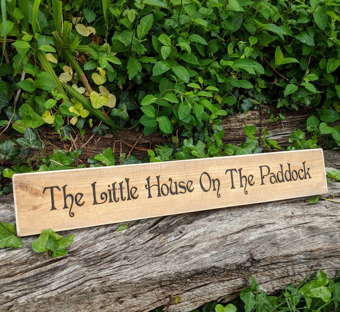 Hand Engraved Natural Wooden/ House/ Gate /sign/weatherproof/rustic ...